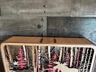 Light Shadow Box with option of Elk, or Bear, or Moose design ...